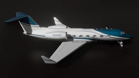 Gulfstream Iv Private Jet D Model Turbosquid