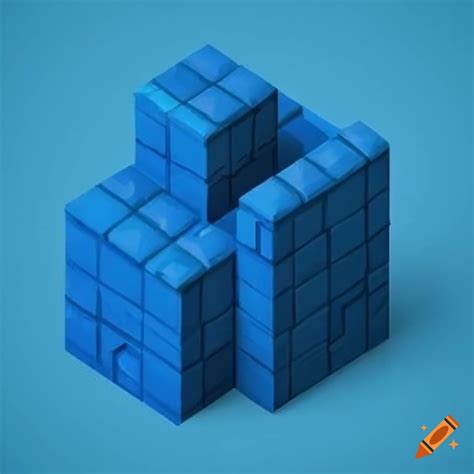 Isometric Blue Dungeon Tiles On Craiyon