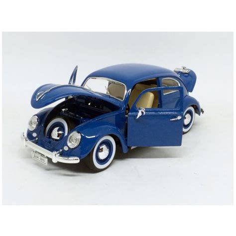 Miniatura Volkswagen Beetle Fusca 1955 Azul 1 18 Burago