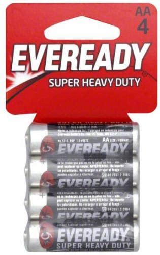 Eveready Super Heavy Duty AA Batteries 4 Pk Smiths Food And Drug