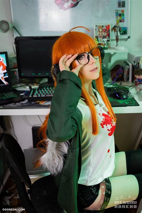 Megumi Koneko Persona Series Futaba Sakura Naked Cosplay Asian