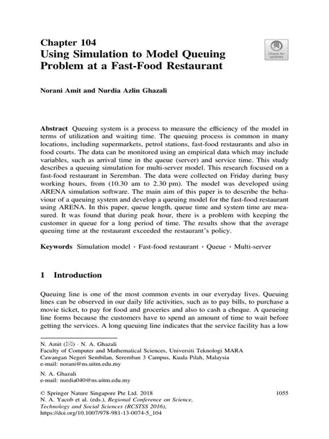 using simulation to model queuing pdf