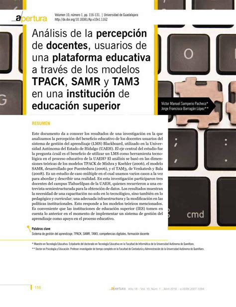 PDF Análisis de la percepción docentes plataforma educativa a