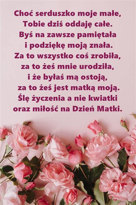 Wiersze dla mamy jako piękne życzenia na Dzień Matki Gotowe do druku