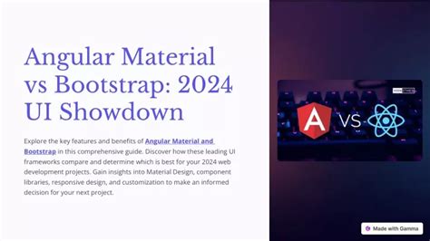 Ppt Angular Material Vs Bootstrap Top Ui Picks In Powerpoint