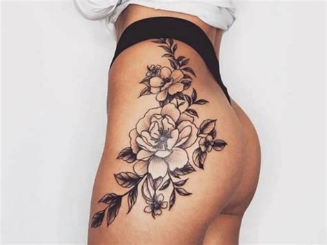 Tatuajes de flores en los muslos que te harán sentir más sexy Actitudfem