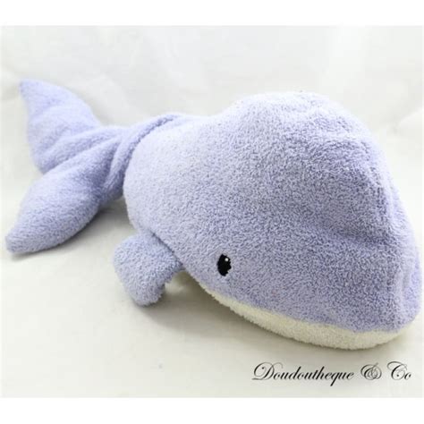 Peluche Baleine EGMONT TOYS Bleu Blanc 45 Cm SOS Doudou