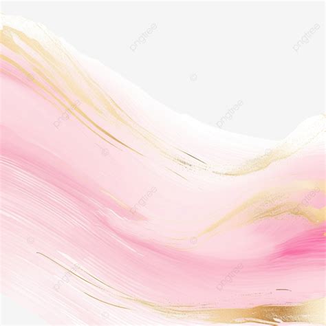 Abstract Soft Pink Pastel Watercolor Paint Stain Background With Gold