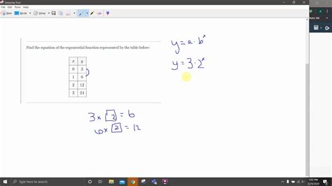 table to exponential functions mr ryan delta math youtube