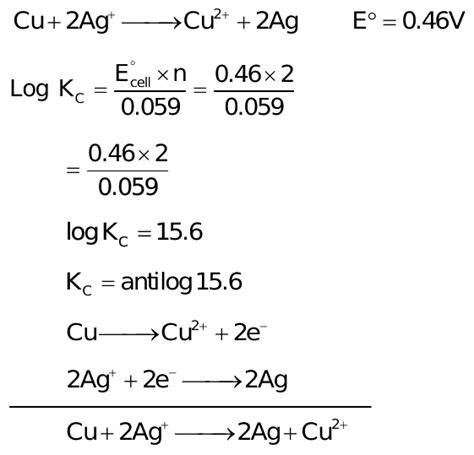 Calculate The Equilibrium Constant For The Reaction At 25 C Cu S