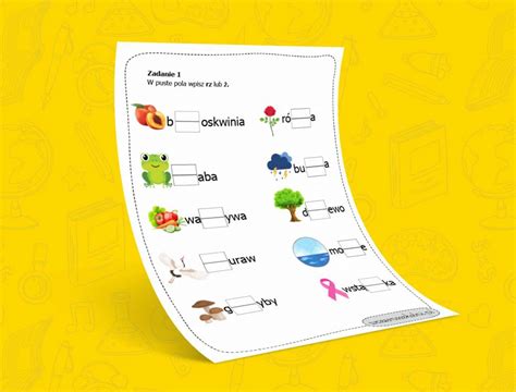 Wyrazy z ż i rz zadania ortograficzne dla klasy 2