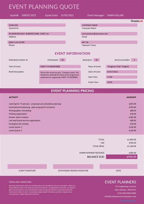 27 Professional Quote Templates 100 Free Download ᐅ TemplateLab