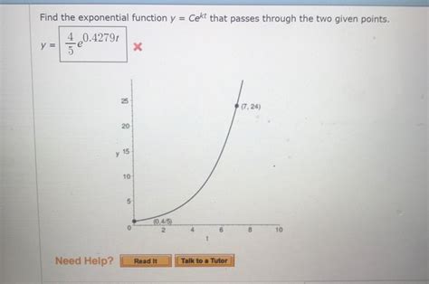 exponential equation given two points calculator tessshebaylo