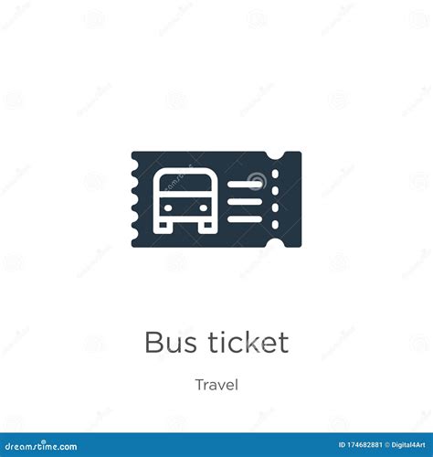 Bus Ticket Icon Vector Trendy Flat Bus Ticket Icon From Travel