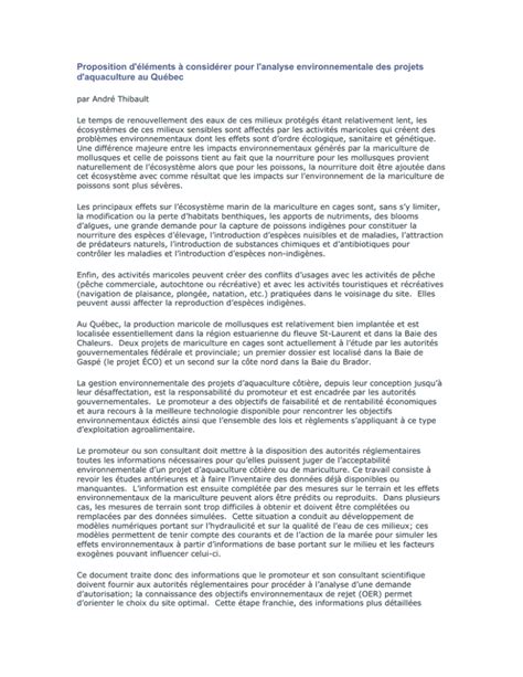 Proposition D L Ments Consid Rer Pour L Analyse
