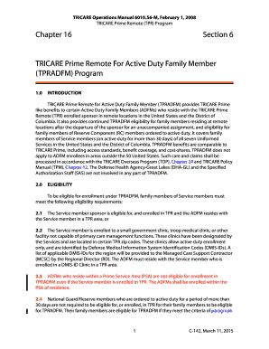 Fillable Online Manuals Tricare Osd TO08 Chap 16 Sect 6 TRICARE