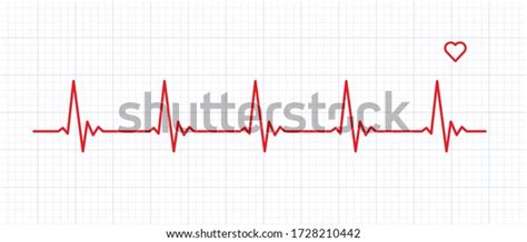 Heart Rate Graphics Vector Illustration Electrocardiogram Stock Vector