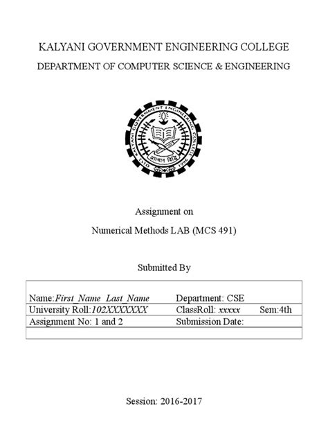 sample numerical methods mcs491 assignment 1 pdf numerical analysis finite difference