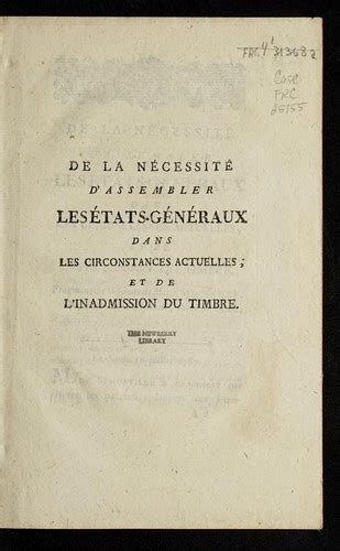 De La Ne Cessite D Assembler Des E Tats Ge Ne Raux Dans Les