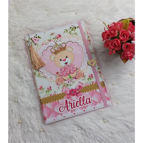 Capa Dura Personalizada Para Caderneta De Vacina Ursinha Buque