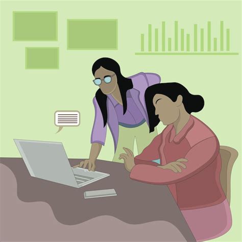 Duas Pessoas Trabalhando Juntas Em Design Plano Vetor Premium
