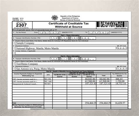 How To Compute Withholding Tax 2307 With Vat Printable Online
