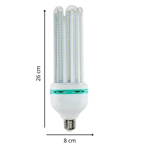 Lâmpada LED 36W Espiga Milho 4U E27 Branco Frio Ecosoli