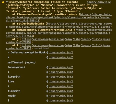Failed To Execute GetComputedStyle On Window Parameter 1 Is Not Of