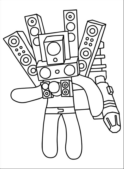Dibujos De Titan Speakerman De Skibidi Toilet Para Colorear Para