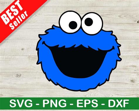 Cookie Monster Sesame Street Svg Cookie Monster Svg Sesame Street Svg
