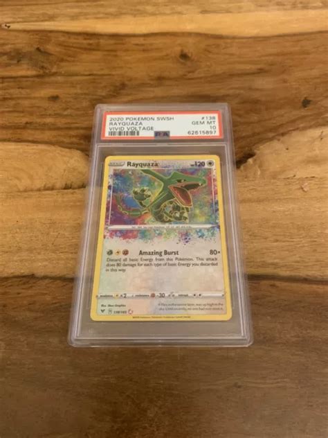 Psa Rayquaza Pokemon Tcg Swsh Vivid Voltage English Gem