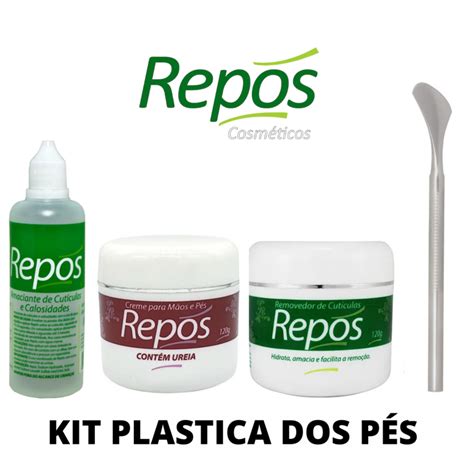 Kit Spa Dos Pés Repós Amaciante 120ml Creme Removedor 120g Repos