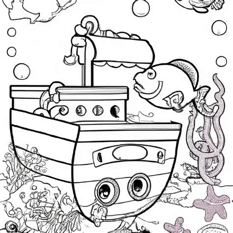 Baú no Fundo do Mar Desenhos para Imprimir e Colorir