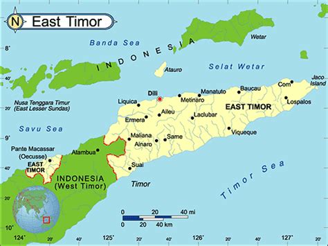 Timor Oriental Carte Et Image Satellite