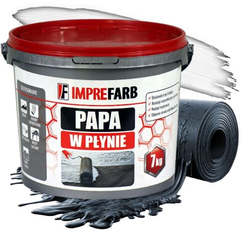 PAPA W PŁYNIE UNIWERSALNA FARBA FOLIA NA DACH BIAŁA 7 KG 5 KOLORÓW