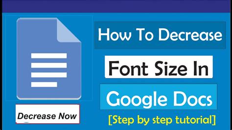 How To Decrease Font Size In Google Docs Youtube