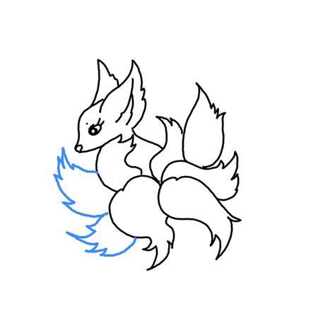 How To Draw A Nine Tailed Fox Step By Step Easy Drawing Guides