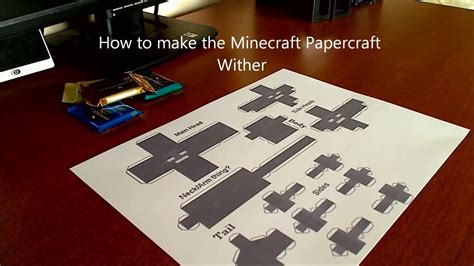 Papercraft Minecraft Wither