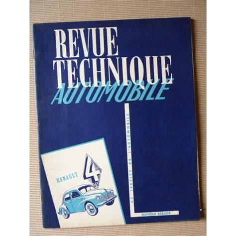 Revue Technique Automobile Renault 4cv R1060 R1062 R2070 R2071
