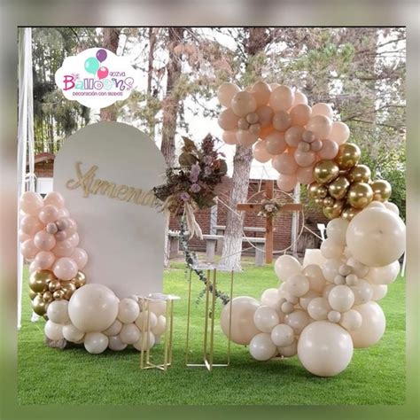 Aro con globos Decoración con globos bautizo Decoración de fiesta de