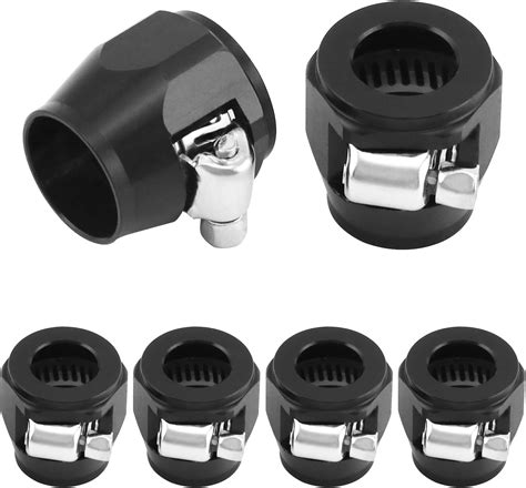 Amazon QWORK 8AN Hose Finisher Clamp 6 Pack Flexible Rubber Hose