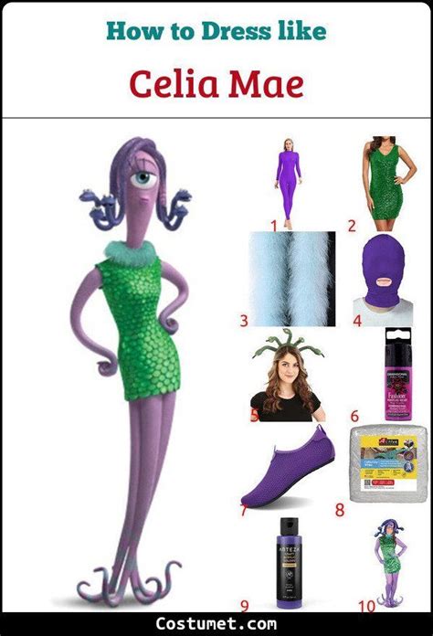 Celia Mae Monsters Inc Costume For Cosplay Halloween Monster Inc