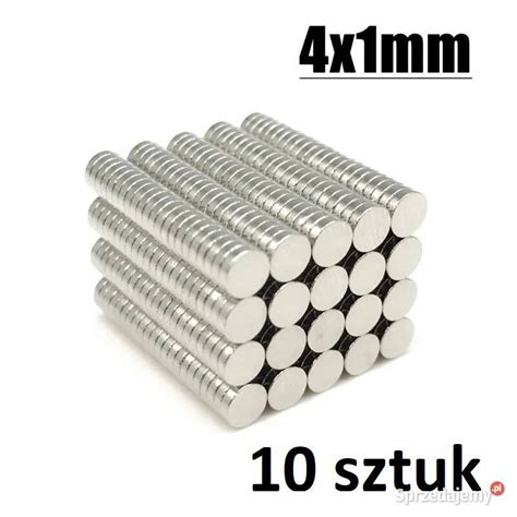 Silny magnes neodymowy walcowy 4x1mm 10 sztuk Płock Sprzedajemy pl