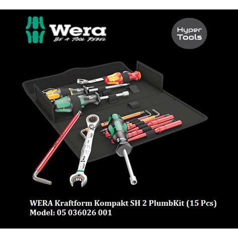 WERA Germany Kraftform Kompakt SH 2 PlumbKit 15 Pcs Model 05