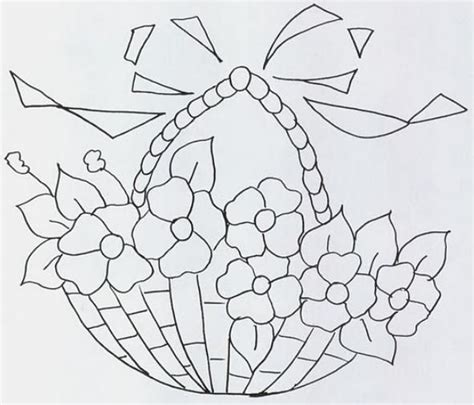 Dibujos De Canastas Con Flores Para Imprimir