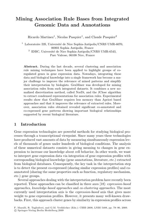 pdf mining association rule bases from integrated genomic data and annotations extended version