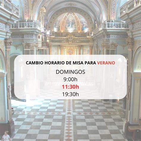 HORARIOS Misas verano 2023 Parroquia San Pedro Apóstol Novelda