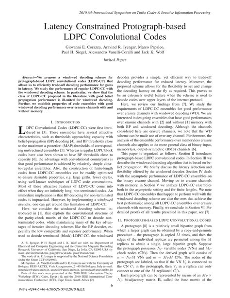 pdf latency constrained protograph based ldpc convolutional codes