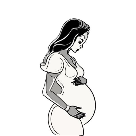 Ilustra O De M E Gr Vida Em Estilo Elegante De Arte De Linha Vetor De