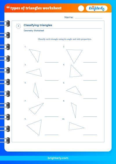 Free Printable Types Of Triangles Worksheets Pdfs Brighterly